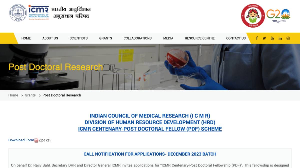 ICMR Fellowship Apply process, Eligibility 2024 - Know Everything ...